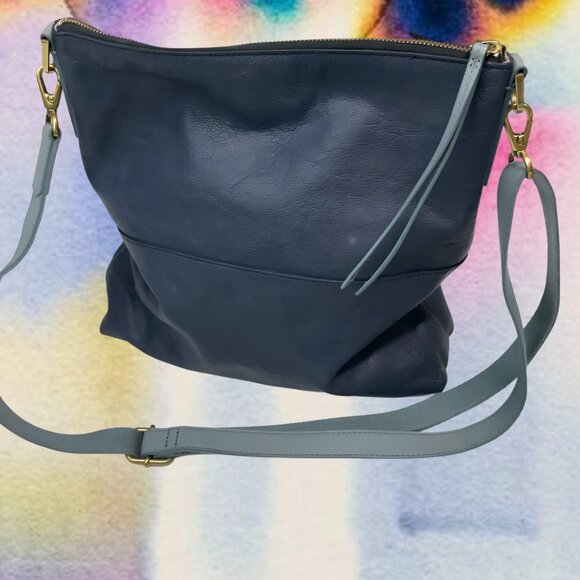 Fossil | Bags | Fossil Amelia Navy Leather Hobo | Poshmark